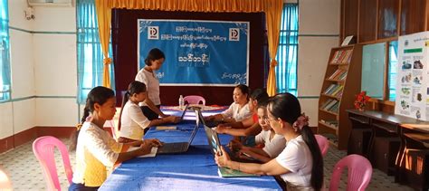 မော်လမြိုင်ခရိုင် လူထုအခြေပြုဗဟိုဌာန Community Centre ခန်းမ၌ ငွေစာရင်း