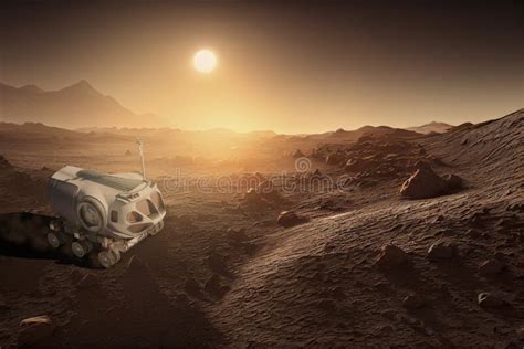 Mars Exploration Planet Of The Solar System Ai Generated Stock