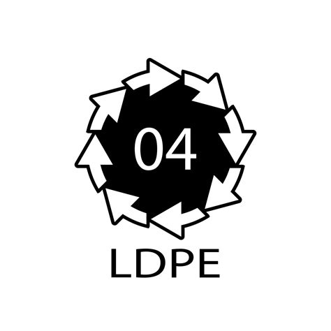 Ldpe 04 Recycling Code Symbol Plastic Recycling Vector Low Density Polyethylene Sign 23079525