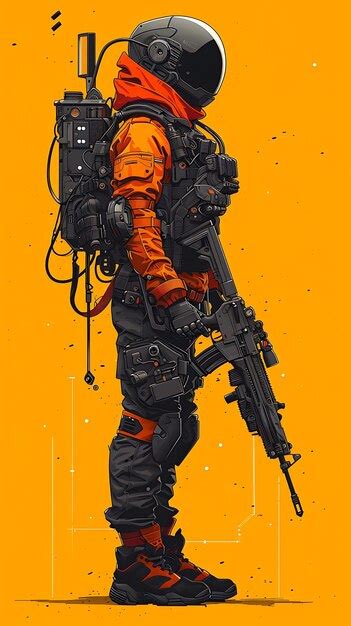 Premium Photo Design Of Urban Commando Warrior With Bodysuit And Smgs