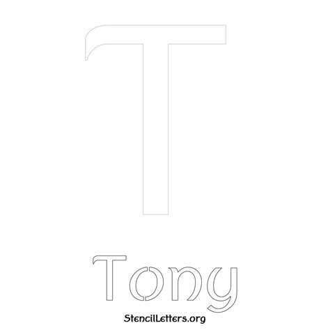 Tony Free Printable Name Stencils With 6 Unique Typography Styles And Lettering Bridges