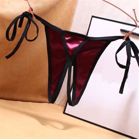Womens Sexy Lace Thong G String Panties Lingerie Underwear Crotchles T