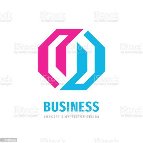 비즈니스 사인 디자인 추상 셰이프입니다 협력 커뮤니케이션 개념 기호입니다 성공 전략 아이콘 육각 기호입니다 벡터 그림입니다