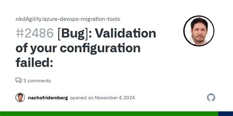 Bug Validation Of Your Configuration Failed · Issue 2486