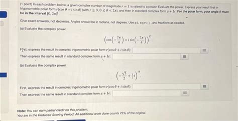 Point In Each Problem Below A Given Complex Chegg