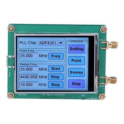 Adf Adf Rf Signal Source Generator Module High Stability Low Noise Lcd Display Signal
