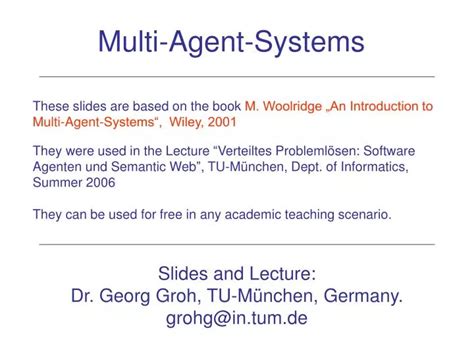 PPT Multi Agent Systems PowerPoint Presentation Free Download ID