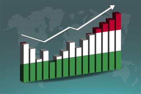 Premium Vector Hungary 3d Bar Chart Graph With Ups And Downs