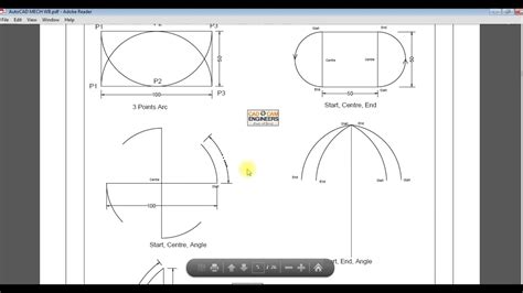 AutoCAD ARC COMMAND In Hindi YouTube