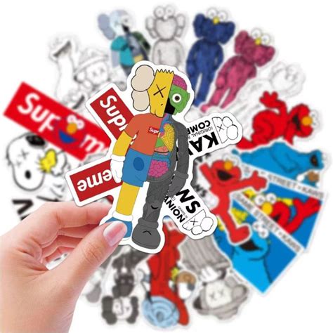23pcsset Kaws X Sesame Street Waterproof Sticker Elmo And Oscar