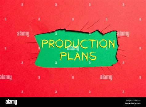 Text Sign Showing Production Plans Internet Concept Series Of Steps That Need To Be Taken To