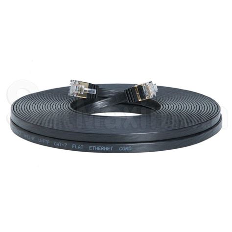 U Ftp Cat7 Flat Shielded Ethernet Patch Cord Cable Satmaximum