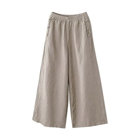 Genai Summer Pants For Women 2025 Trendy Wide Legged Capri Pants For