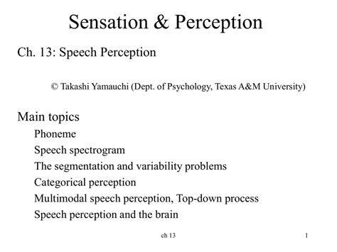 Ch Speech Perception