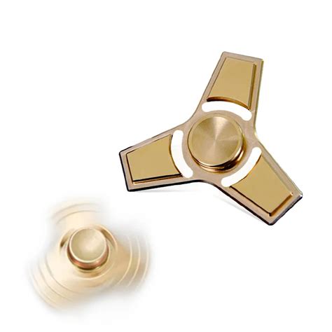 Fidget Spinner Metal Tri Spinner Fidget Edc Gold Hand Spinner For