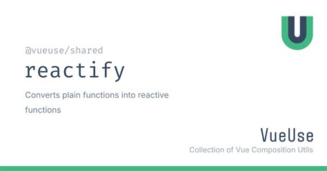 Reactify Vueuse