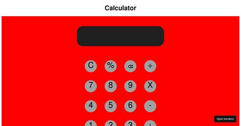 Calculator React Codesandbox