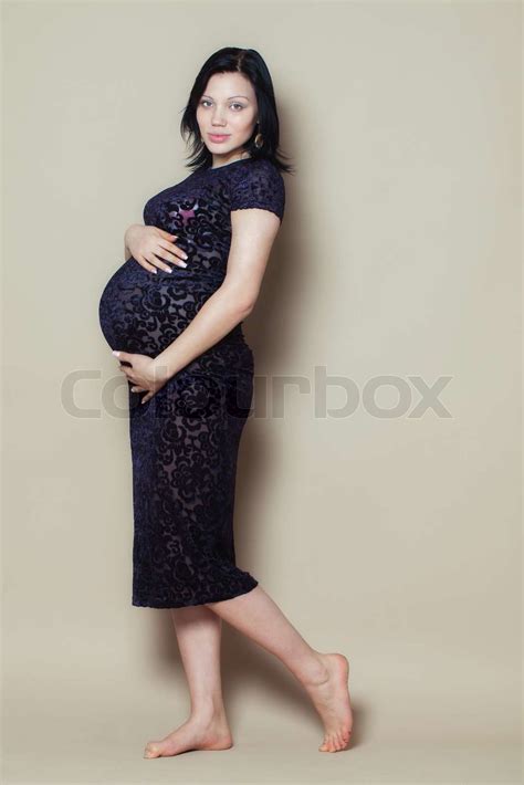 Pregnant Woman Portrait Stock Image Colourbox