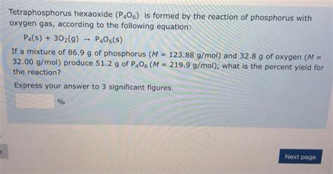 Solved Tetraphosphorus Hexaoxide P406 Is Formed By The