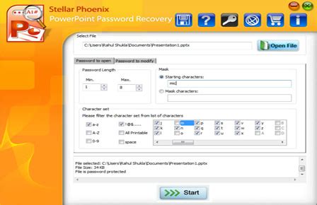 Screenshots Stellar Phoenix Ppt Password Recovery
