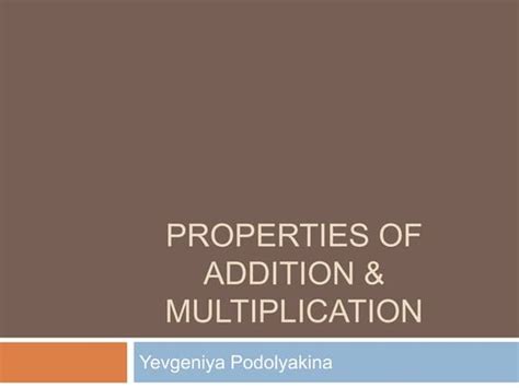 Properties Of Real Numbers Ppt
