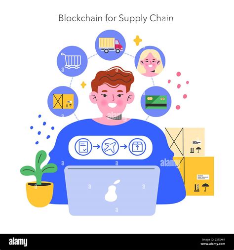 blockchain supply chain concept integration of advanced technology for