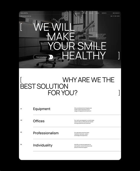 dental clinic website design behance