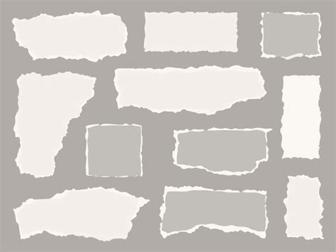 Premium Vector Torn Paper Shapes Vector Set