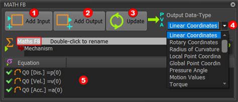 mechdesigner reference and user interface dialogs dialog function
