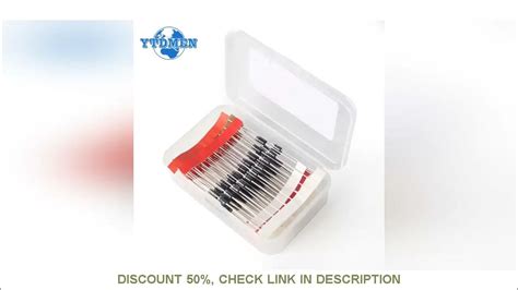 100 Peças 8 Valores Retificador Kit De Diodo Schottky 1n4007 1n4148 1n5408 1n5819 1n5822 1n4001