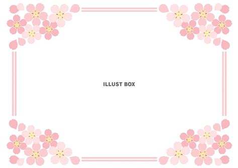 無料イラスト 桜が咲くフレーム