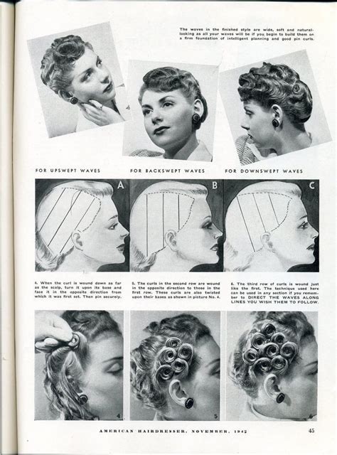 Vintage Pin Curl Setting Patterns