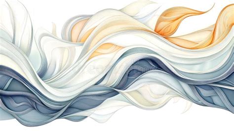 Abstract Flowing Waves In Soft Colors Create A Serene And Dynamic
