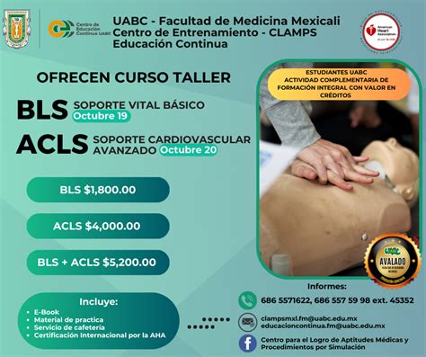 Curso Taller: Soporte Vital Básico (BLS) y Soporte Cardiovascular Avanzado (ACLS) | QueHacer ...