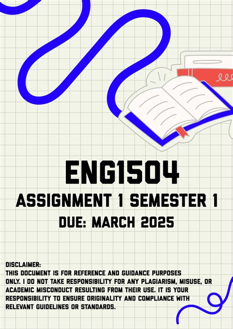 Eng Assignment Semester Due March Studypass