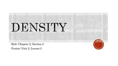 Density Notes Ppt