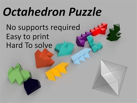 Octahedron Puzzle 3d Model 3d Printable Cgtrader