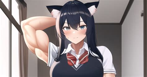 筋肉娘 Ai Art Muscle Cat Girl 1 Braveのイラスト Pixiv