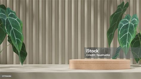 자연 스타일 3d 렌더링 이미지 장면 갈색 테라 조 질감 연단의 풍경 식물과 함께 0명에 대한 스톡 사진 및 기타 이미지 0명 3차원 형태 강단 Istock