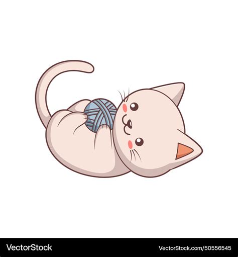 Cute Cat Character Design Royalty Free Vector Image
