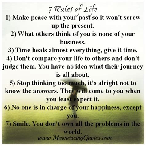 Rules Of Life Quotes Quotesgram
