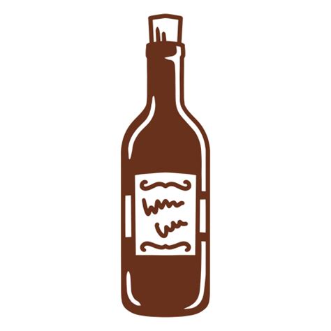 Brown Bottle Design With A White Label Png And Svg Design For T Shirts