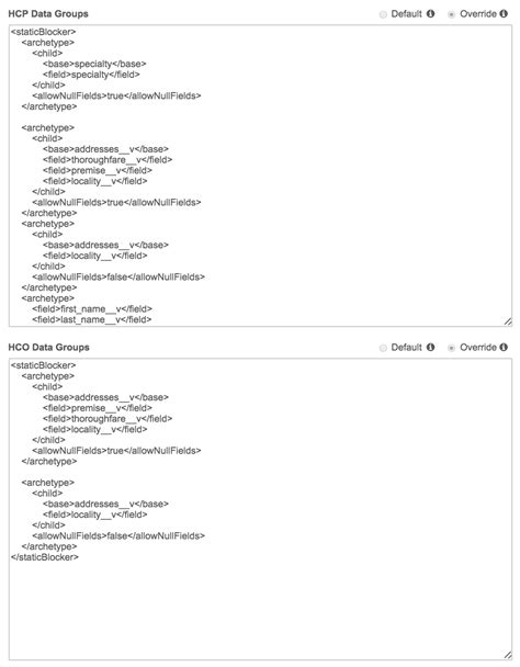 Match Configurations