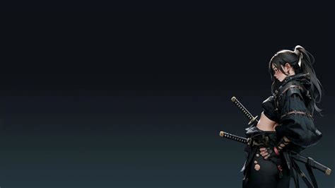 Female Samurai Double Sword Live Wallpaper