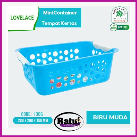 Jual Green Leaf LOVELACE Mini Container Kecil Keranjang Serbaguna