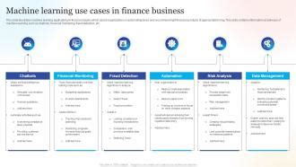 Machine Learning Use Cases In Finance Business PPT Template