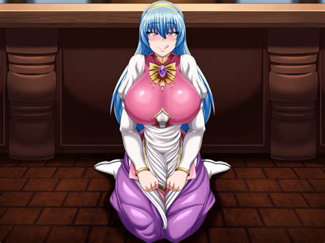 Rule 34 1girls Q Background Blue Hair Blush Breasts Counter Crimsonhysteria Dress Female