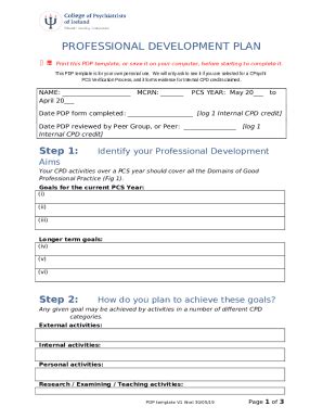 Your PDP Template A Tool For Your Team To Shine Doc Template PdfFiller