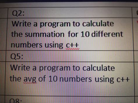 Solved Q2 Write A Program To Calculate The Summation For 10