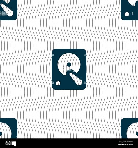 Hard Disk Icon Sign Seamless Pattern With Geometric Texture Vector Stock Vector Image And Art